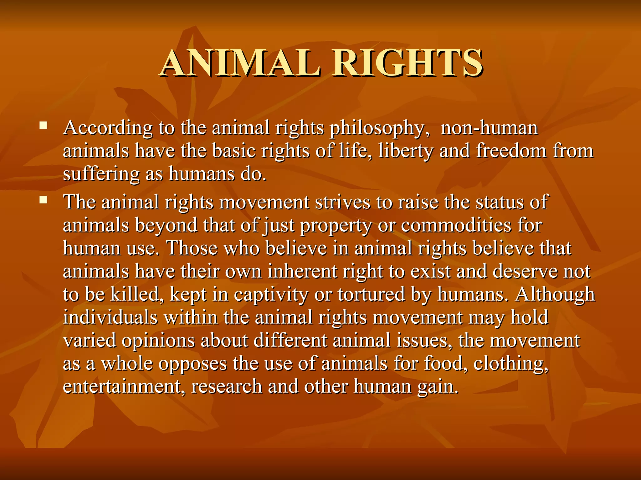 Animal rights lesson 2 | PPT