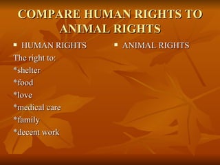 Animal rights lesson 2 | PPT