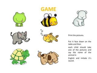 ANIMALS AND COLOURS | PPTX