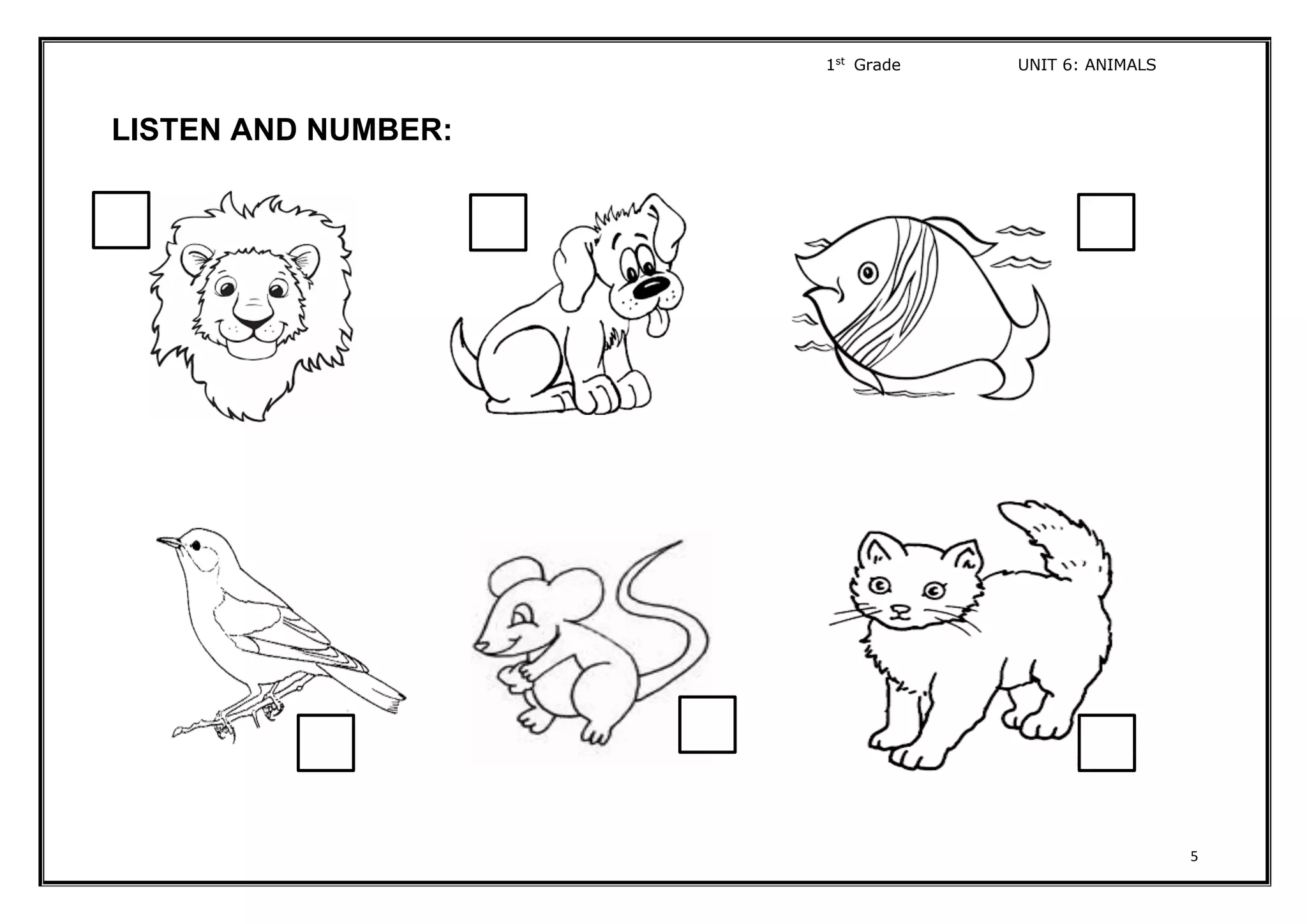 1st grade UNIT 6 | PDF