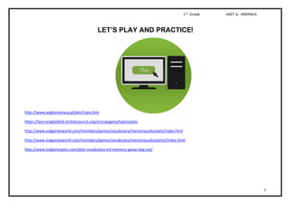 1st grade UNIT 6 | PPT