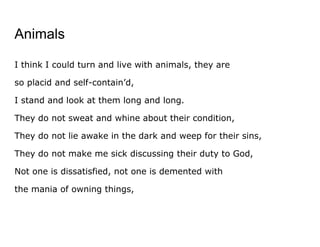 Animals - Walt Whitman.pptx