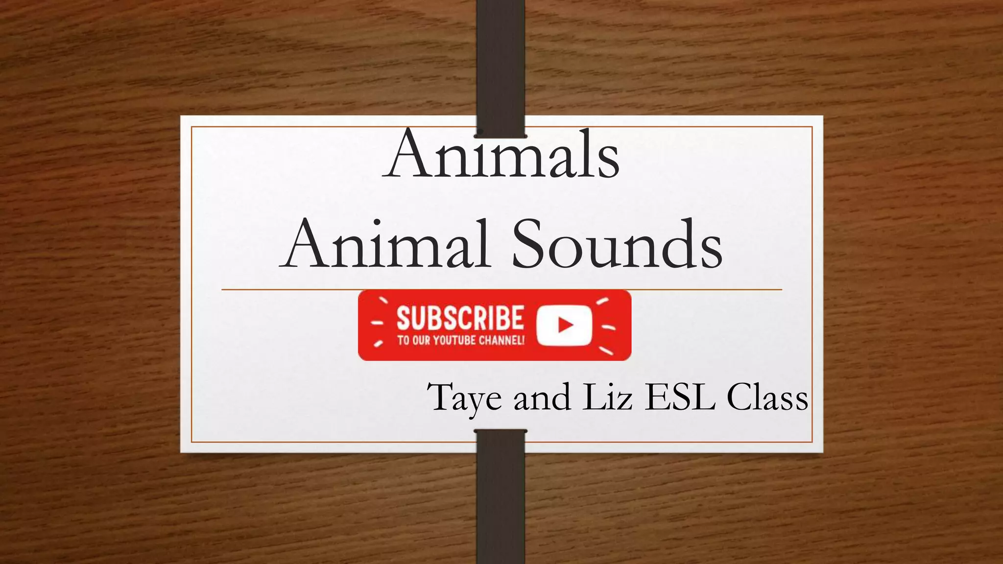 Animals and animal sounds | PPT