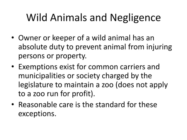 Animals and Negligence: What Every Attorney Should Know 2012 | PPT