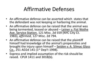 Animals and Negligence: What Every Attorney Should Know 2012 | PPTX