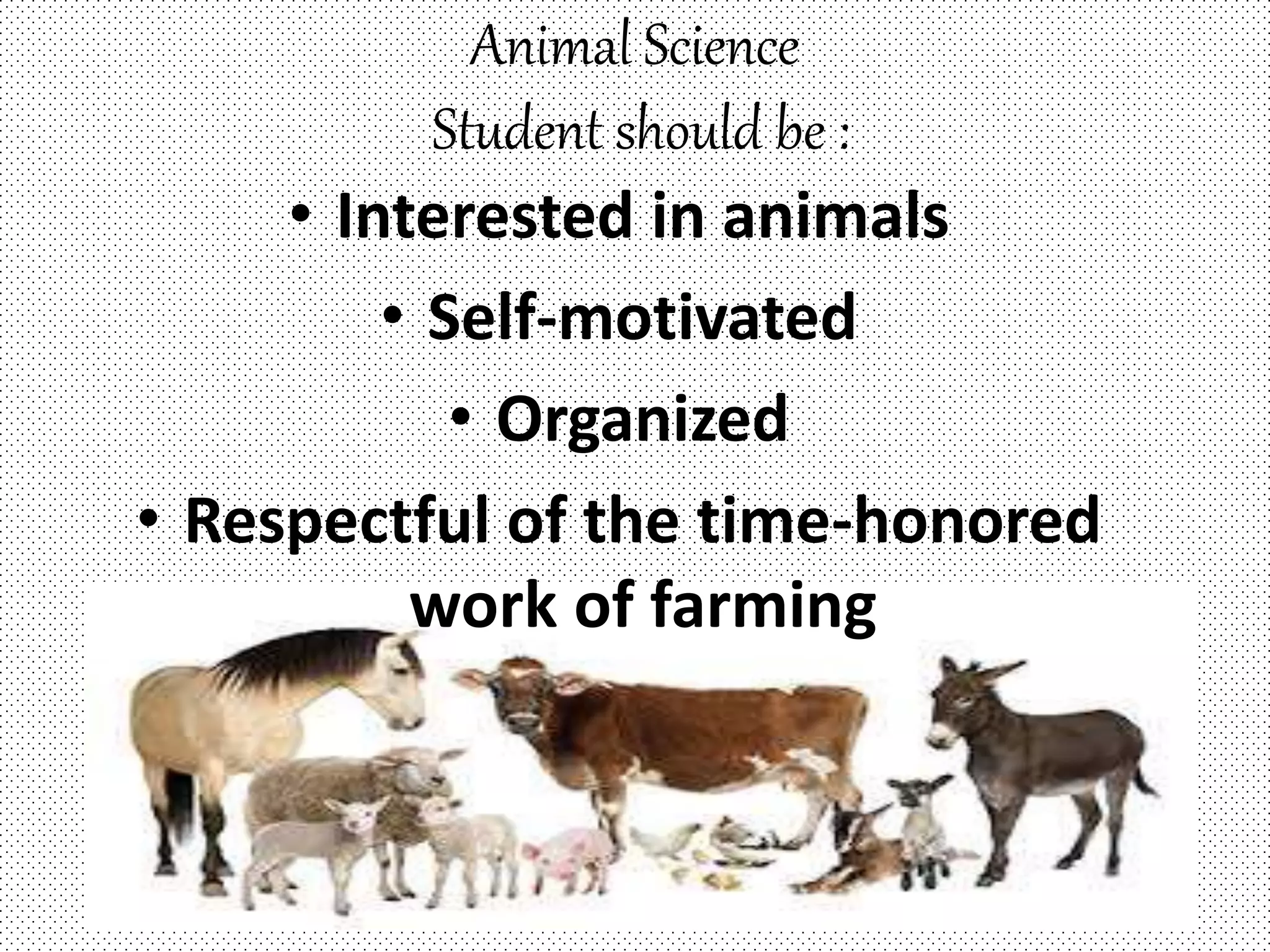 Animal Science | PPTX