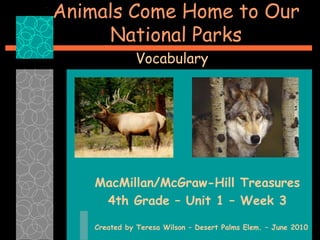 Animals come home vocabulary | PPSX
