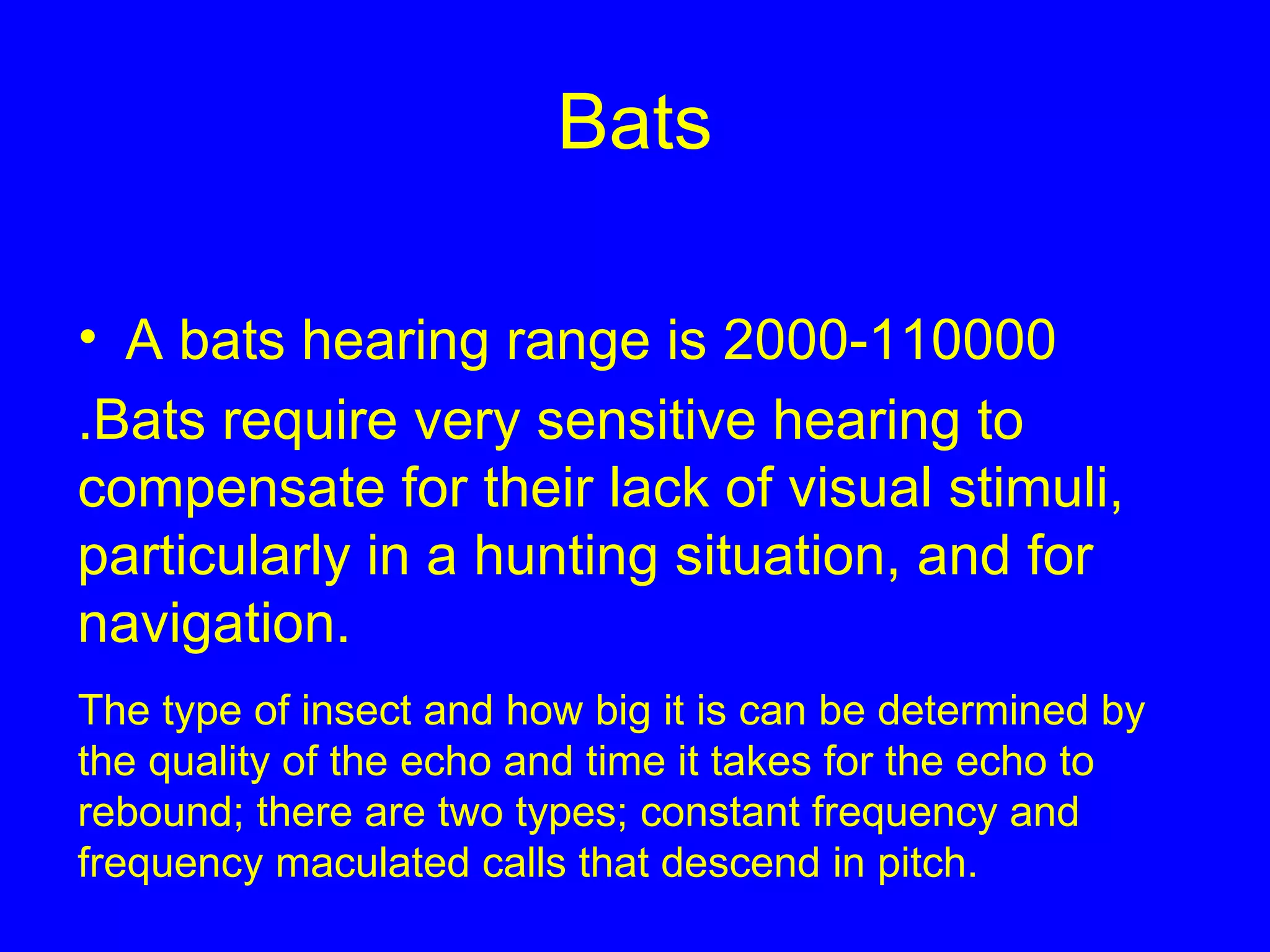 Animals Hearing Range | PPT