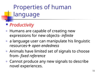 Animals versus Human Language presentation .ppt