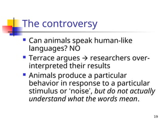 Animals versus Human Language presentation .ppt