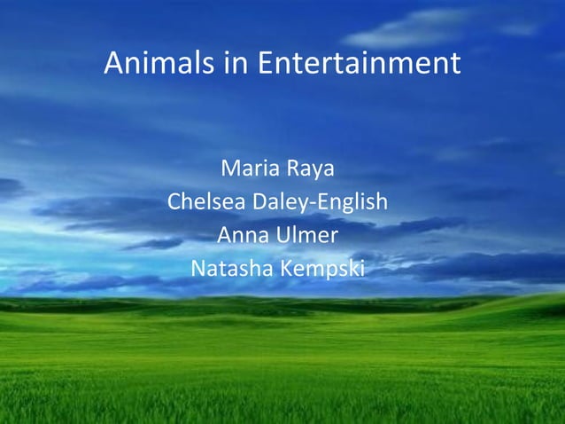 Animals in entertainment | PPT
