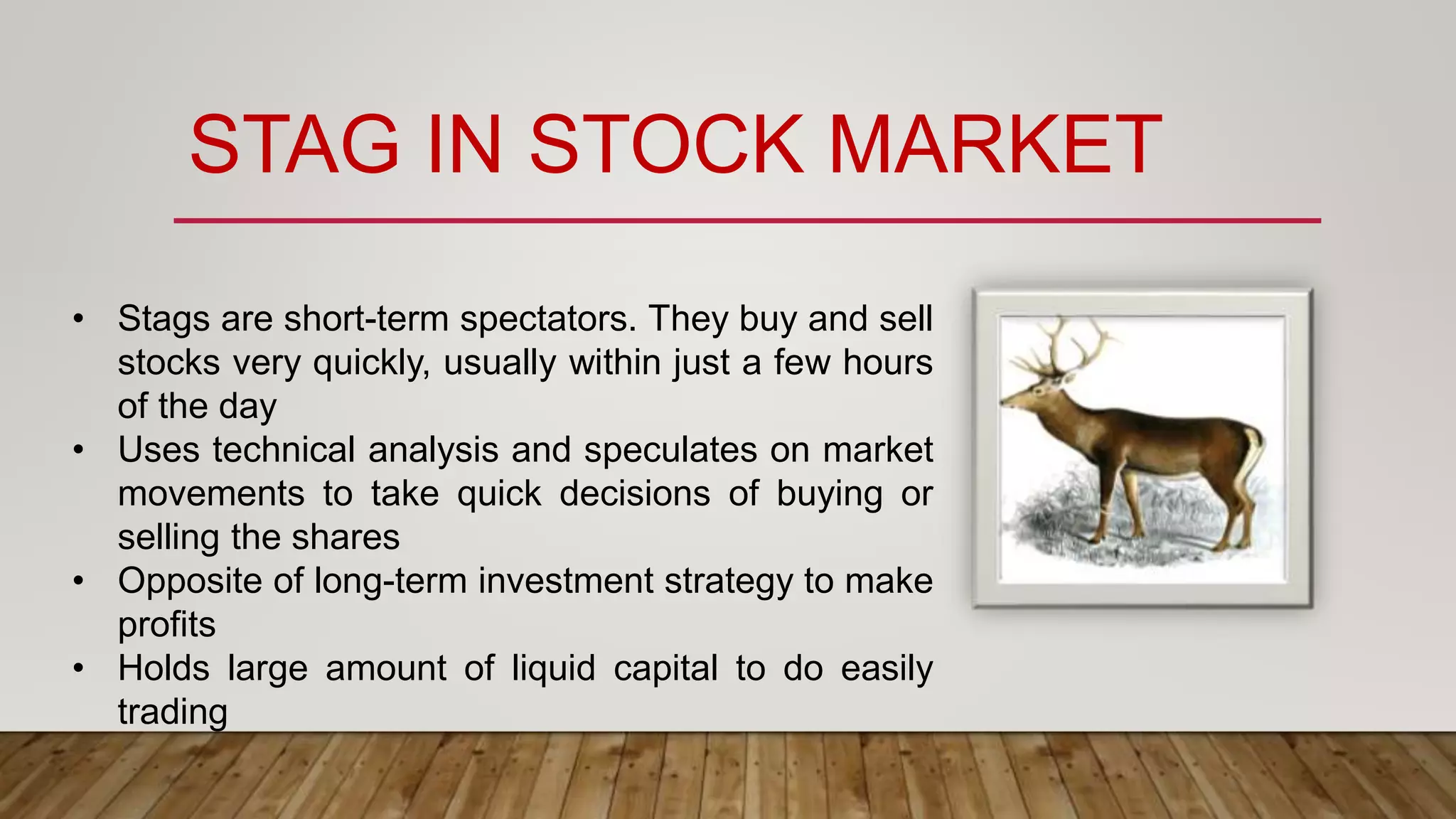 Animals in stock market | PPTX