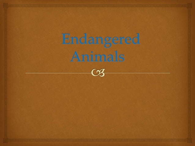 endangered animals. | PPTX