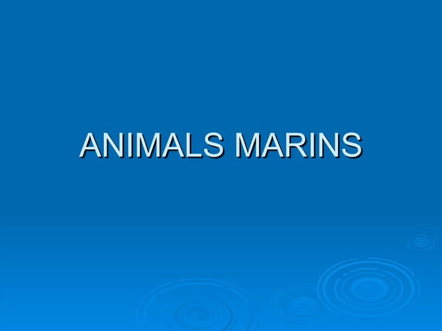 Animals marins | PPT