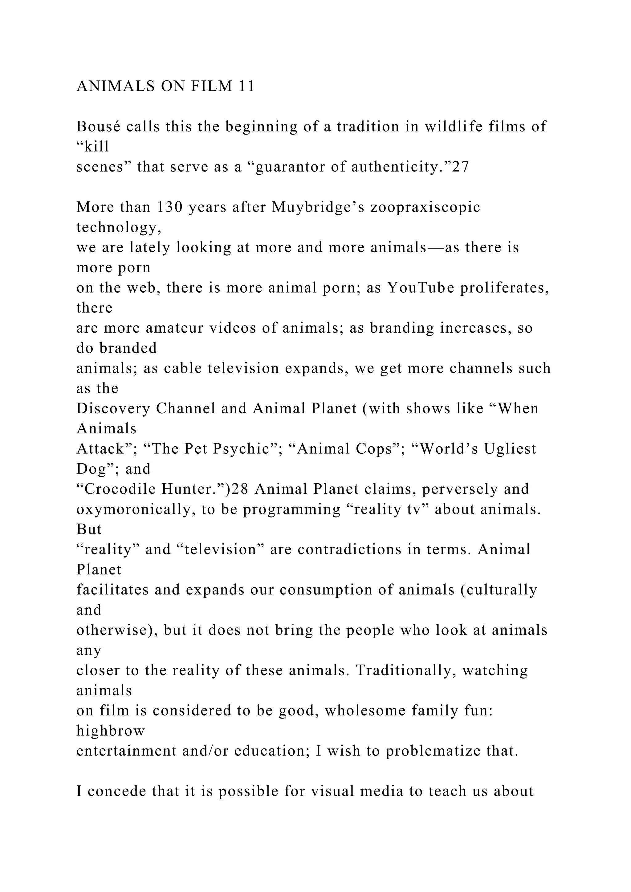 ANIMALS ON FILM 1ANIMALS ON FILMTHE ETHICS OF THE HUMAN.docx