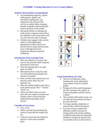 Animals on parade l | DOC | Homework and Study | Education