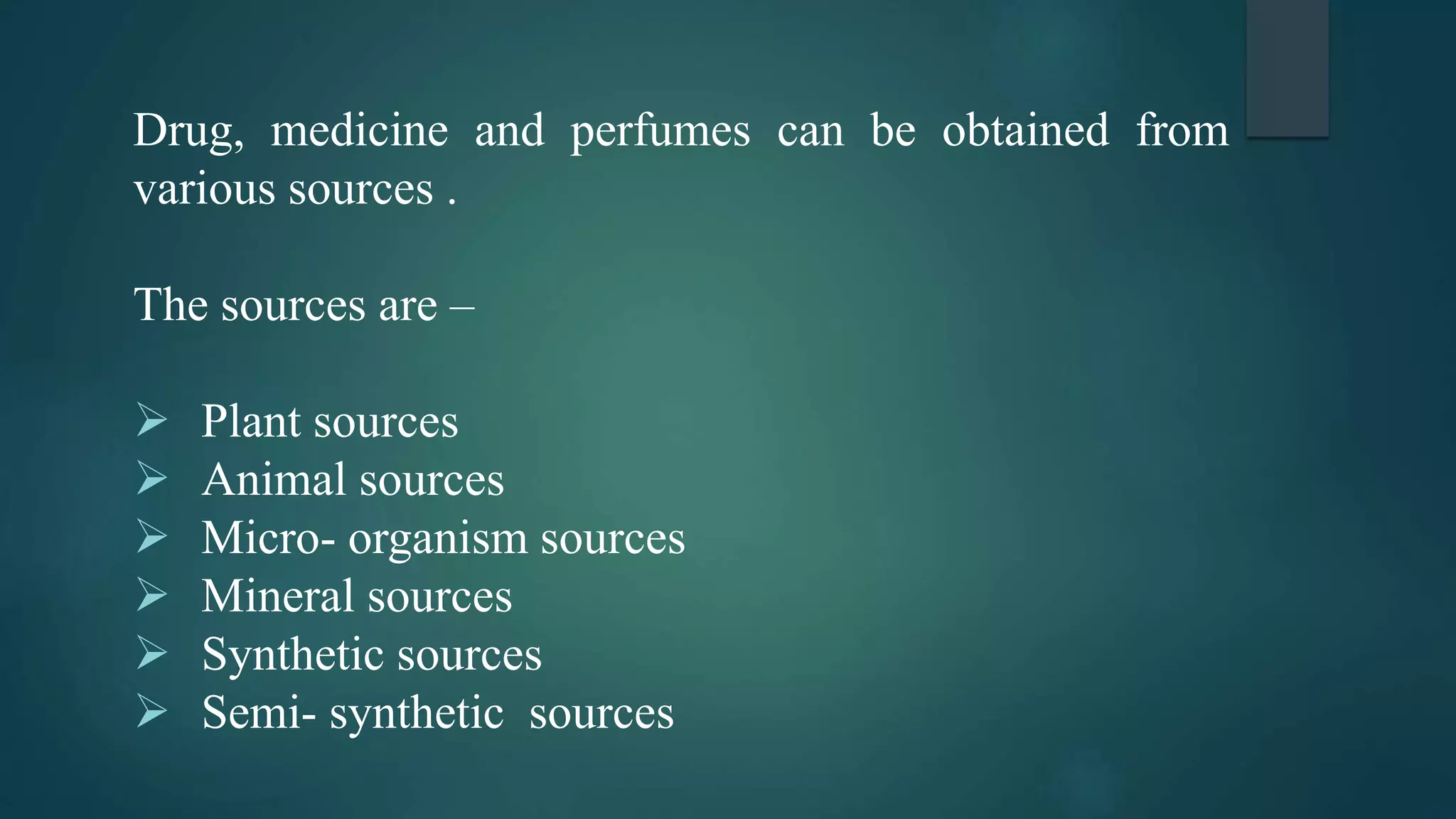 Animal sources of drugs, medicines and perfumes | PPTX