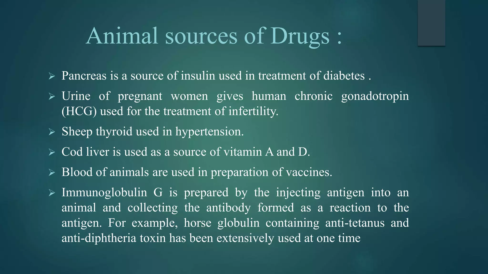 Animal sources of drugs, medicines and perfumes | PPTX