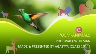 'Animals' poem of 'first flight' | PPT