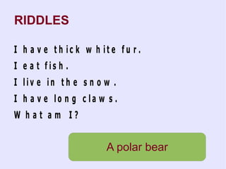 Animals riddles | ODP