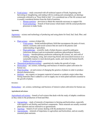 Animals science | DOCX | Agriculture | Industries