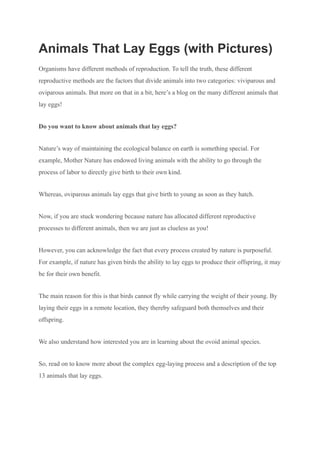 Animals That Lay Eggs (with Pictures).pdf