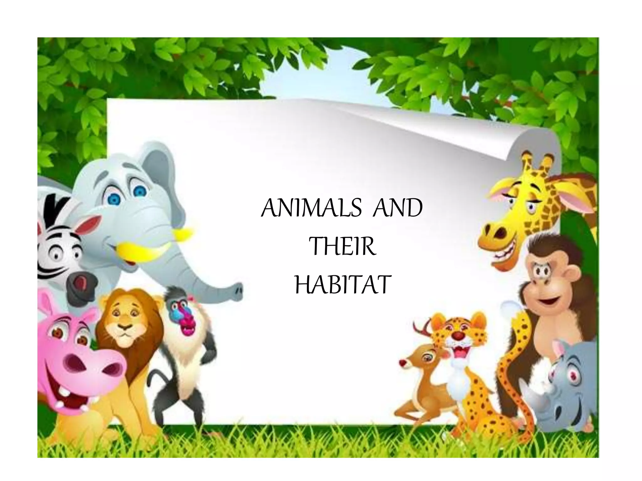 Animals & their habitat | PPTX