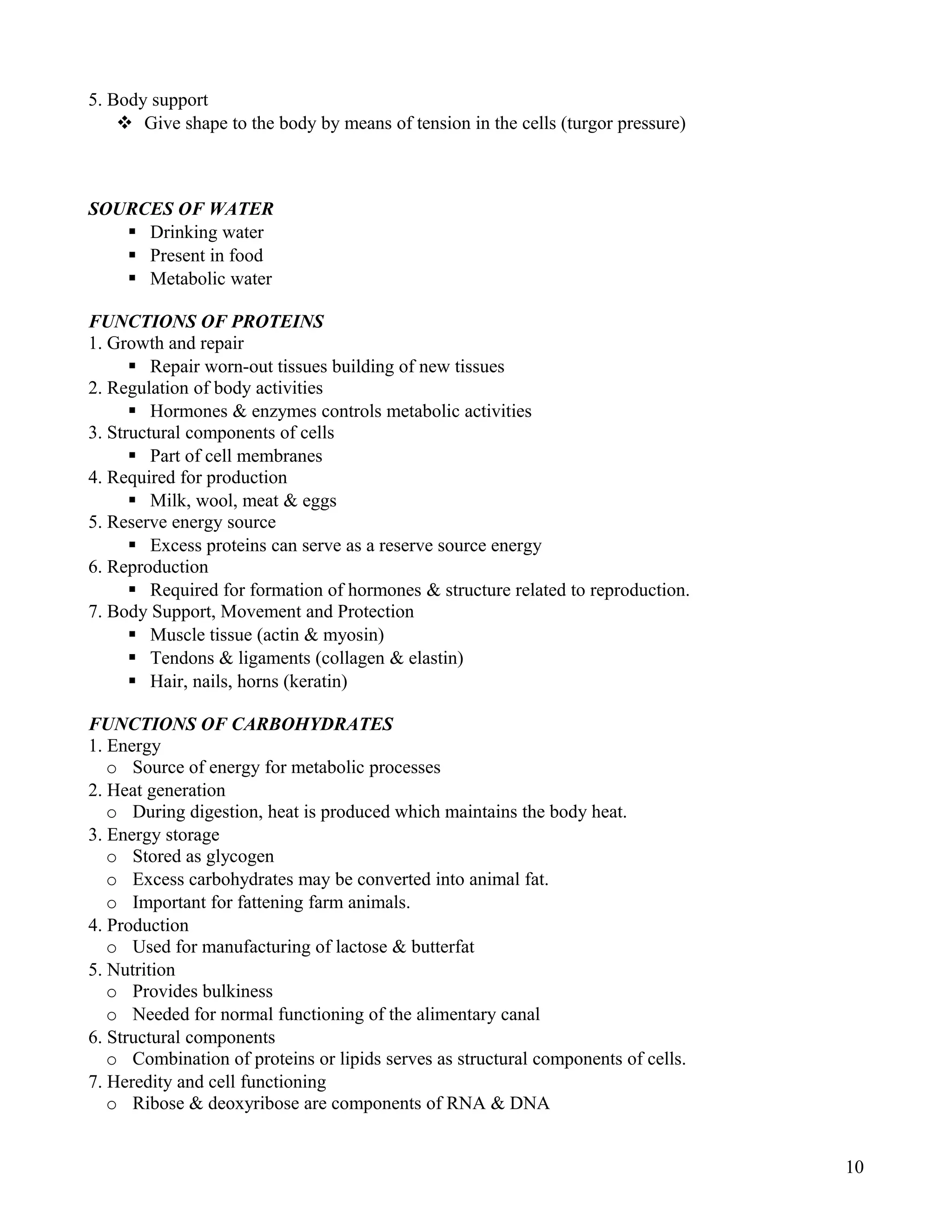 Grade 12 Agricultural Science Notes Animal nutrition | DOC