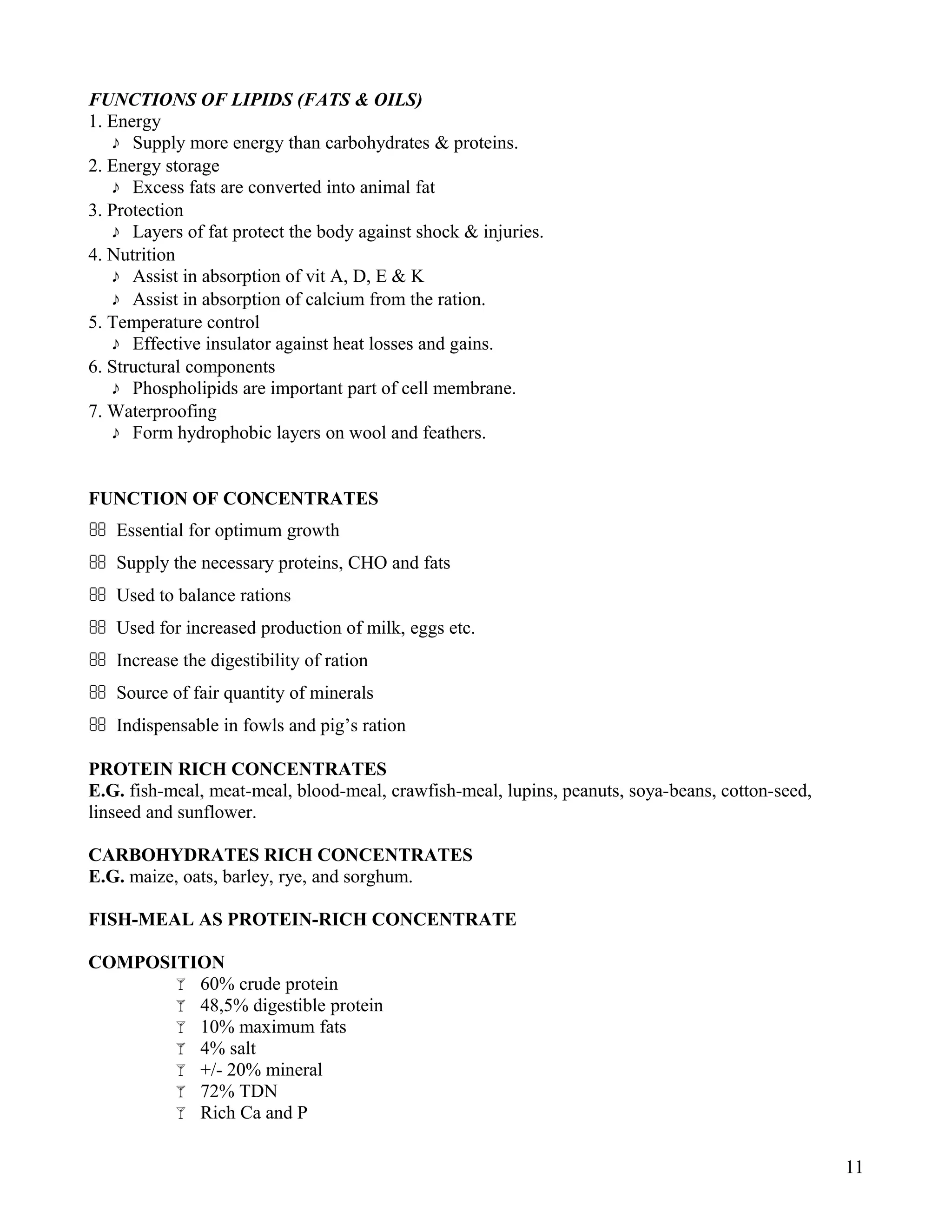 Grade 12 Agricultural Science Notes Animal nutrition | DOC