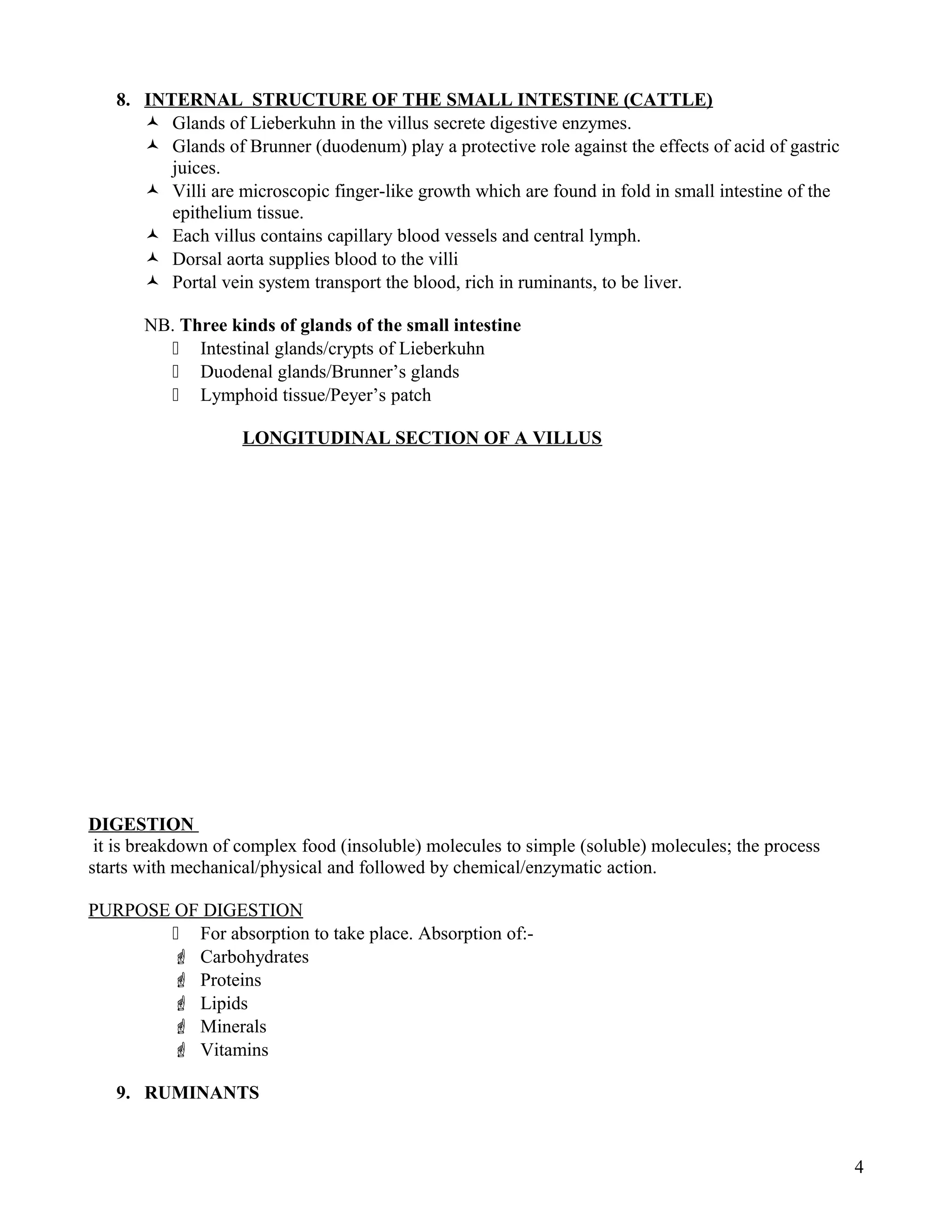 Grade 12 Agricultural Science Notes Animal nutrition | DOC