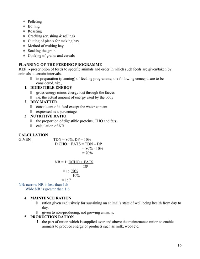 Grade 12 Agricultural Science Notes Animal nutrition | DOC | Digestive ...
