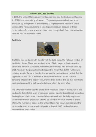 Animal success stories read p2 | PDF