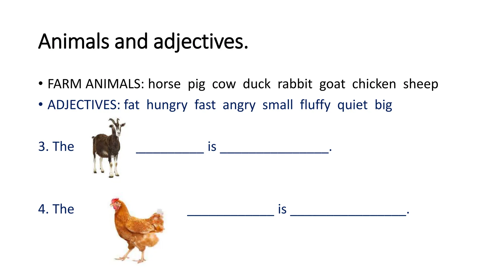 ANIMALS VOCABULARY EJERCICIOS PARA NIVEL BÁSICO | PPTX