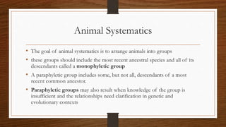 Animal systematics | PPTX
