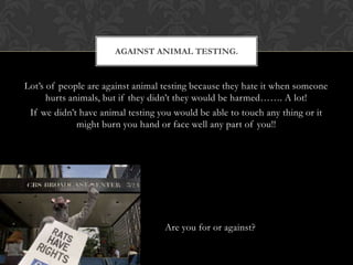 Animal testing | PPTX