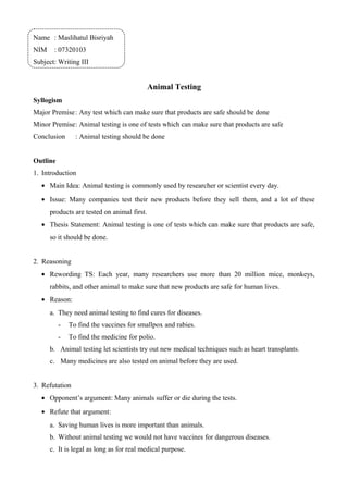 Animal testing | DOC