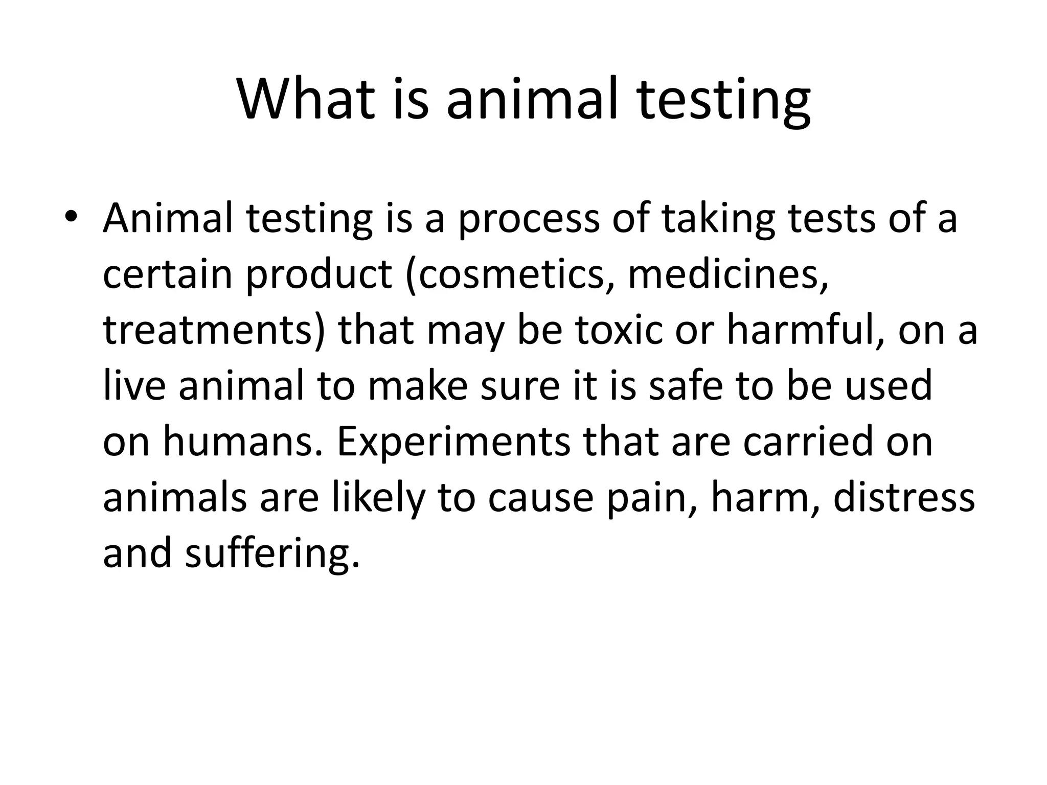 Animal Testing: Case Study | PPTX