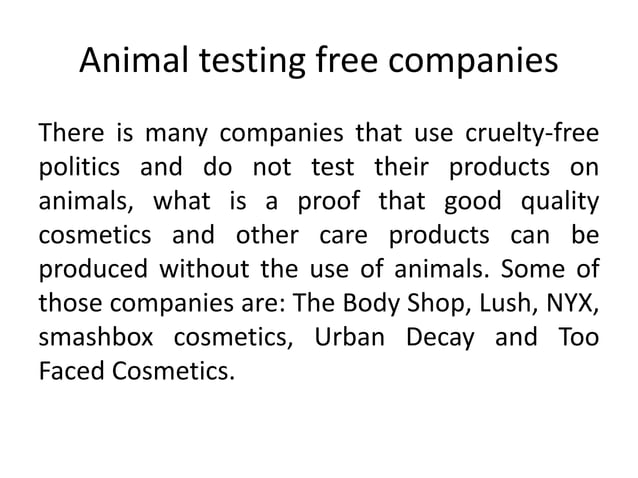 Animal Testing: Case Study | PPTX