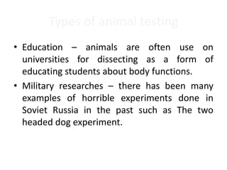 Animal Testing: Case Study | PPTX