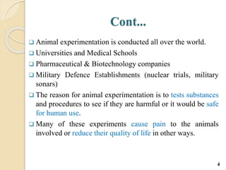 Animal Testing: Rationale for conducting studies, CPCSEA Guidelines | PPTX
