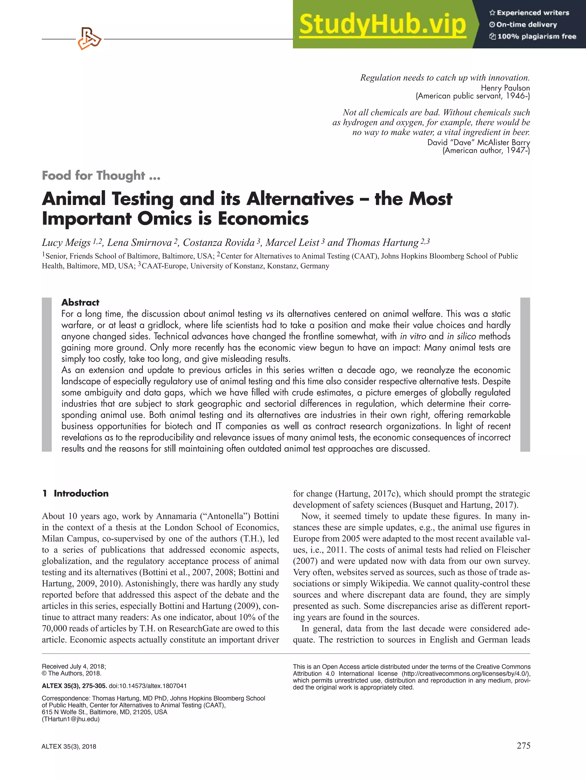 Animal Testing And Its Alternatives The Most Important Omics Is ...