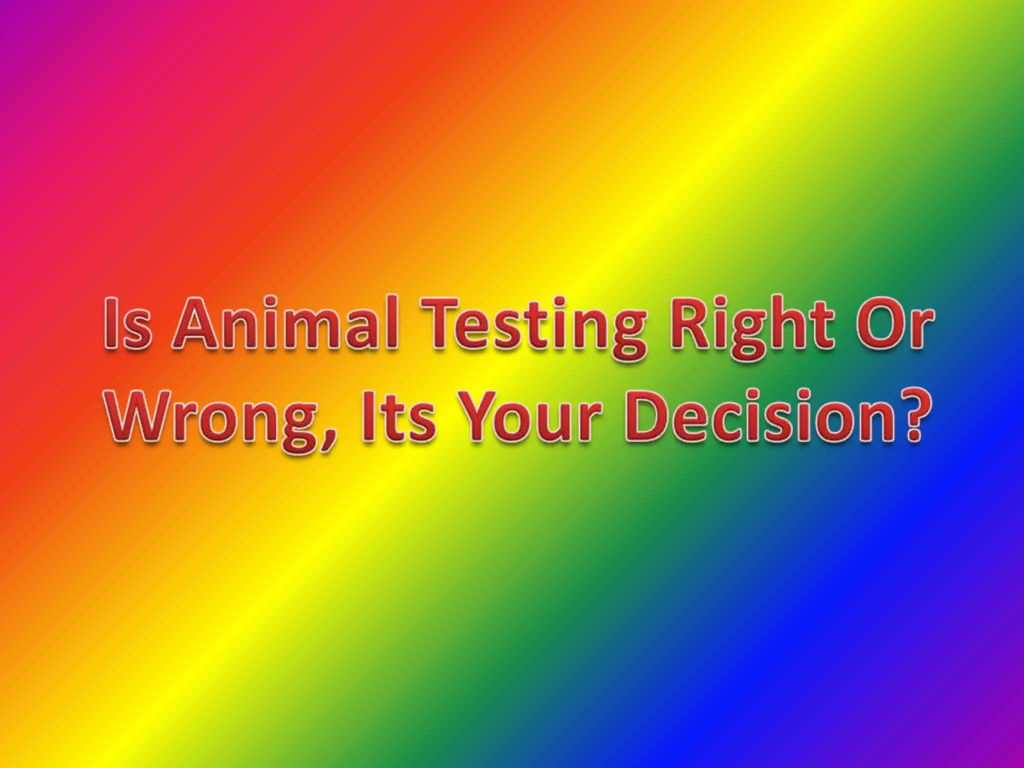 Animal testing presentation | PPTX