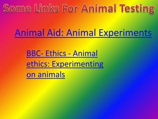 Animal testing presentation | PPTX