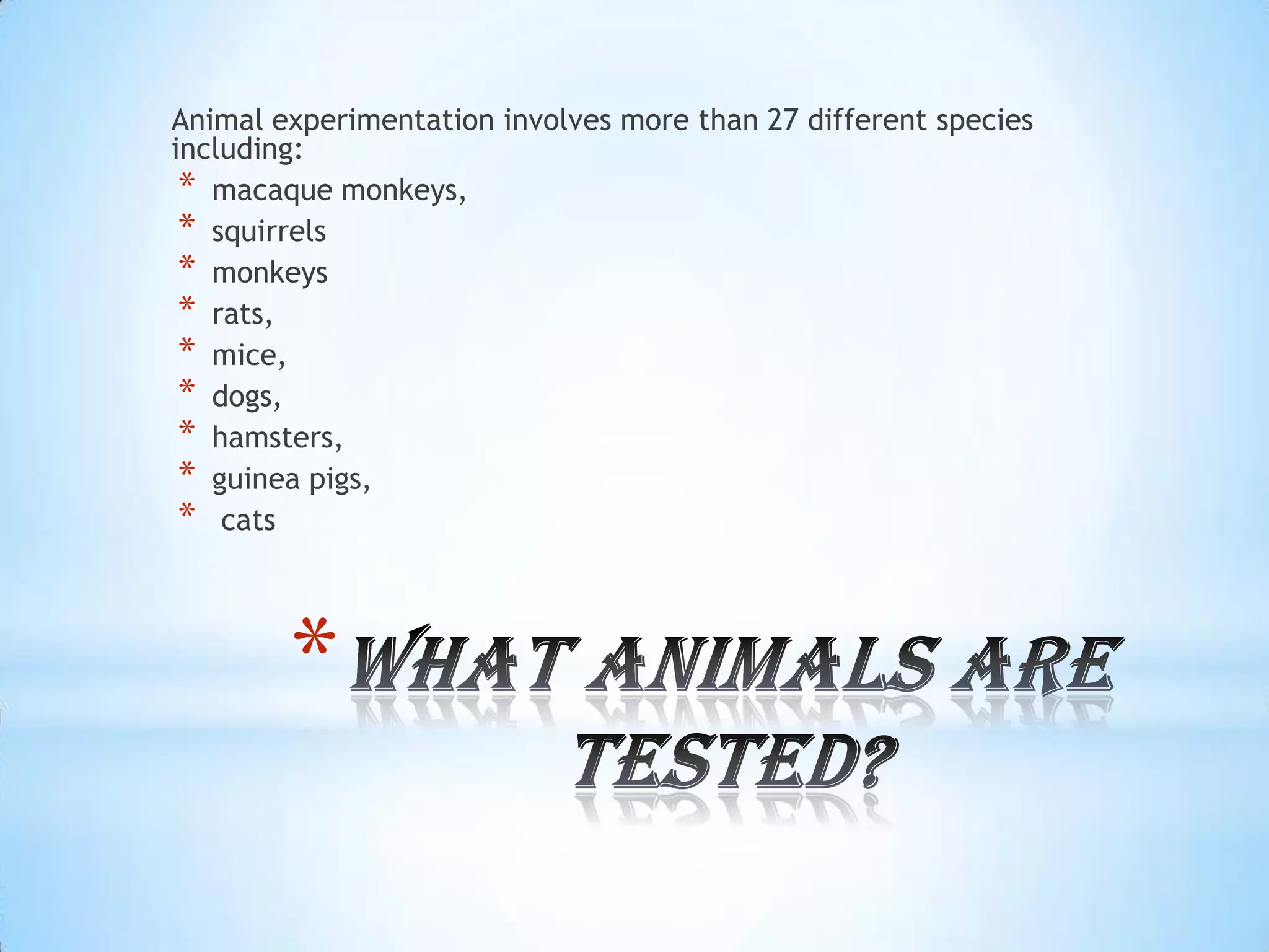Animal testing presentation | PPTX