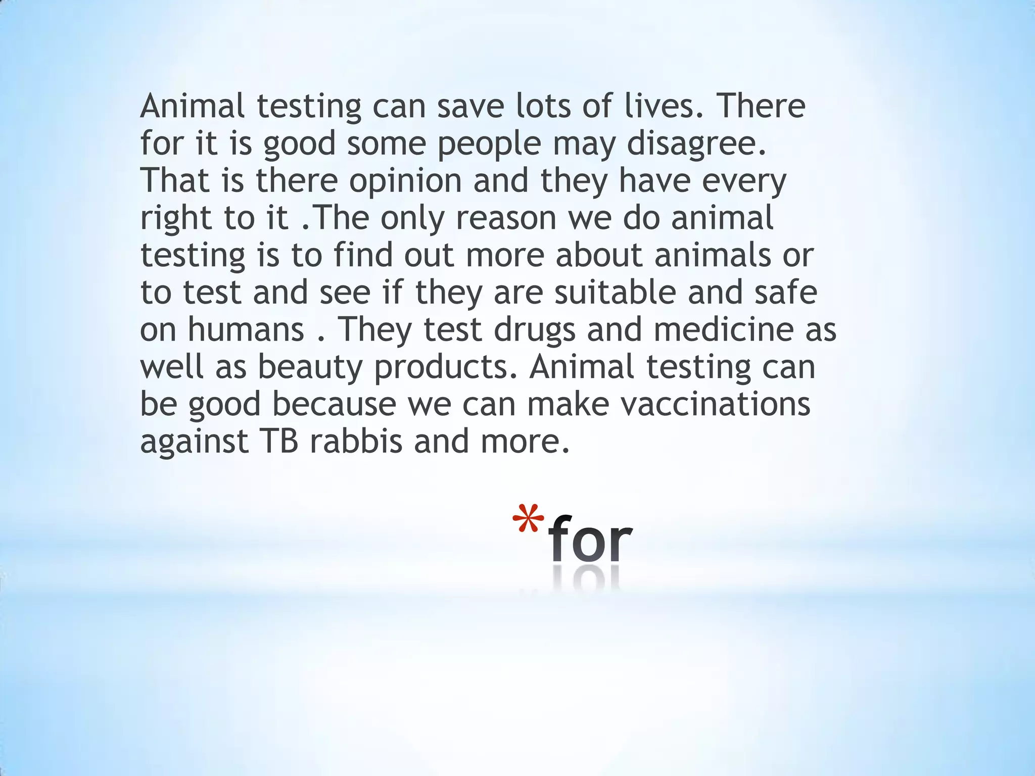 Animal testing presentation | PPTX