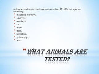 Animal testing presentation | PPTX