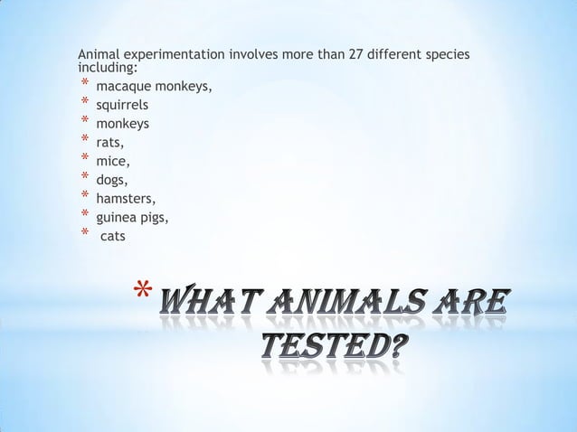 Animal testing presentation | PPTX | Pets