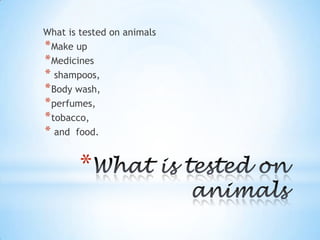 Animal testing presentation | PPTX
