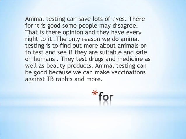 Animal testing presentation | PPTX | Pets