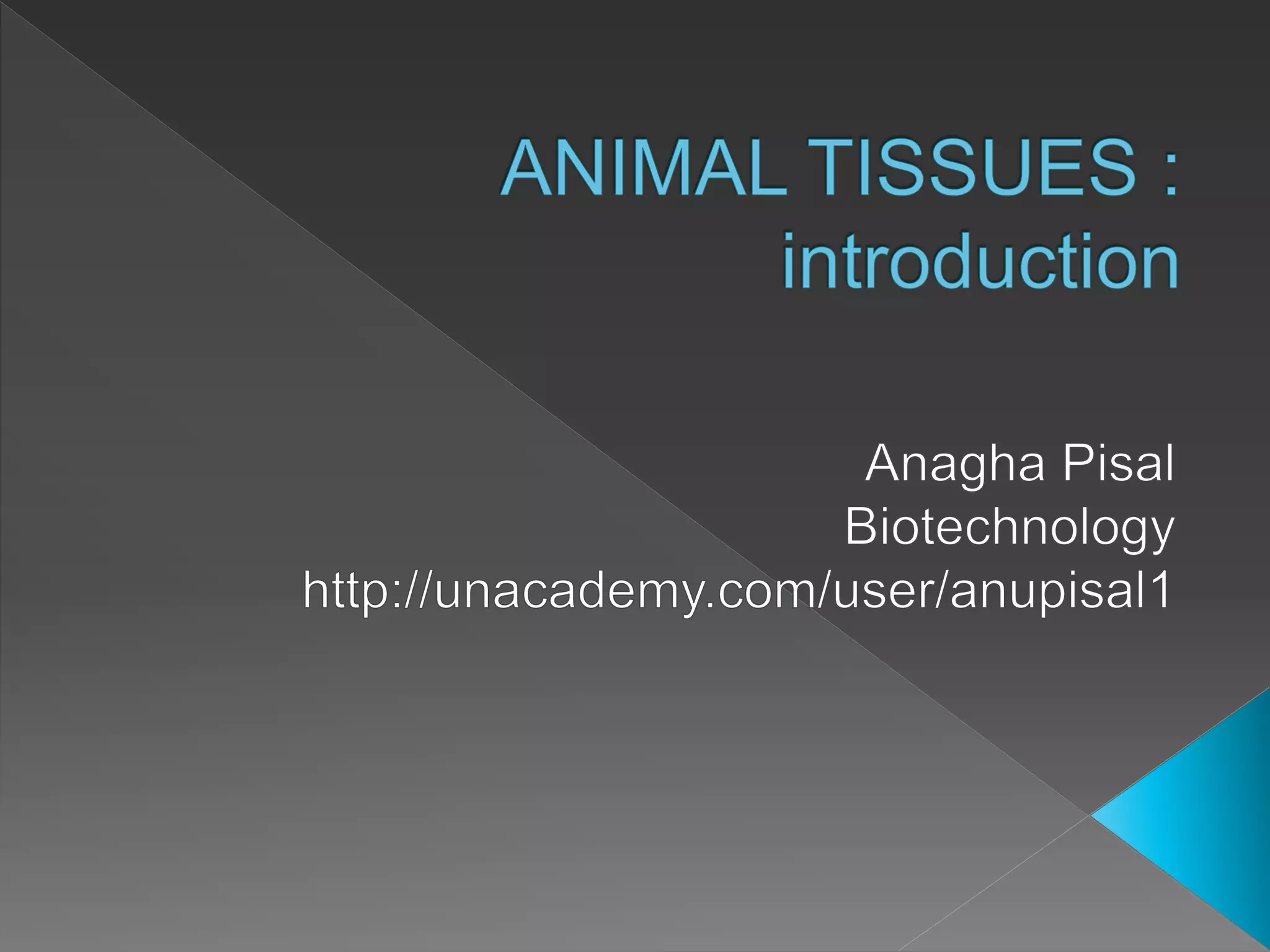 Animal tissues | PPTX